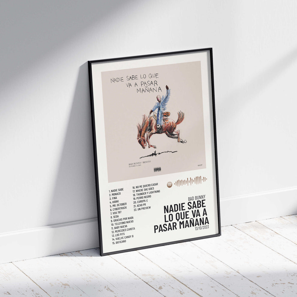 Nadie Sabe lo que va a pasar mañana - Poster digital Bad Bunny – Urban ...