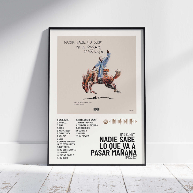 Nadie Sabe lo que va a pasar mañana - Poster digital Bad Bunny – Urban ...