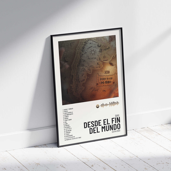 Desde el Fin del Mundo - Poster digital Duki – Urban Sound Prints