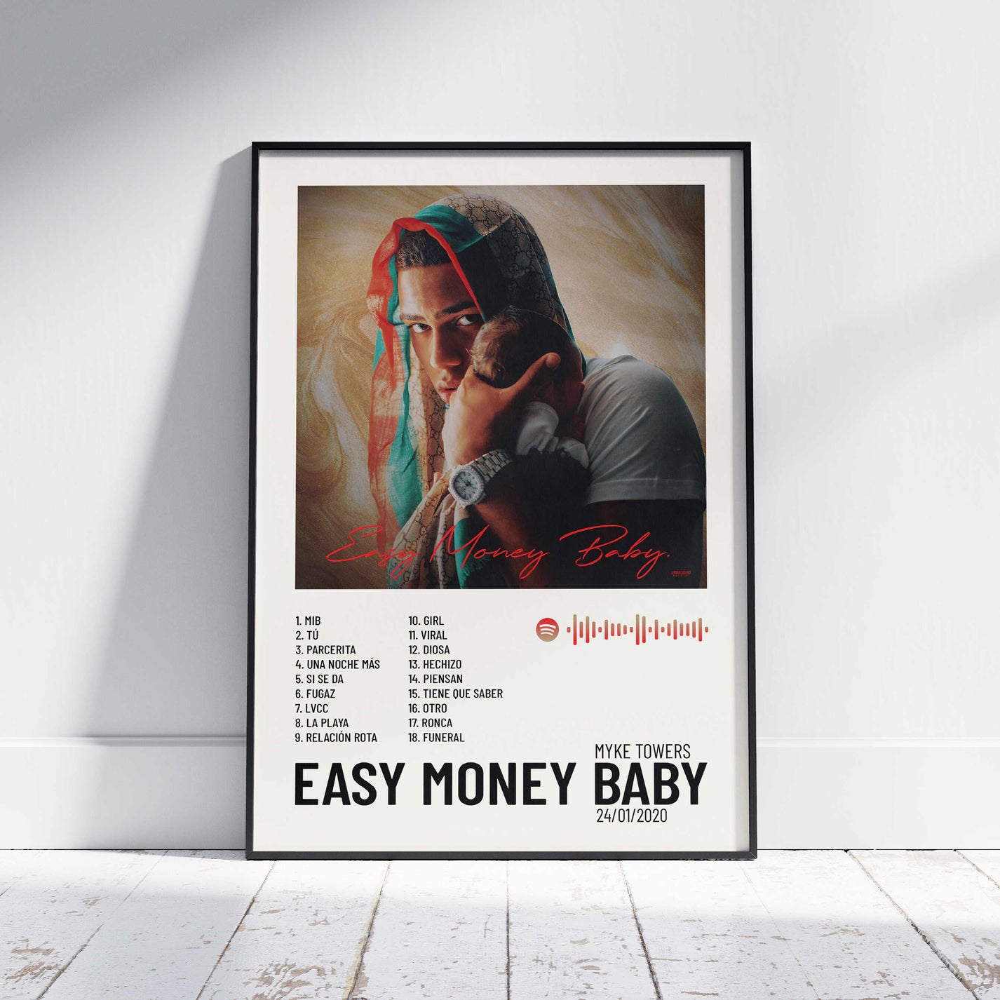 Easy Money Baby - Poster digital Myke Towers – Urban Sound Prints