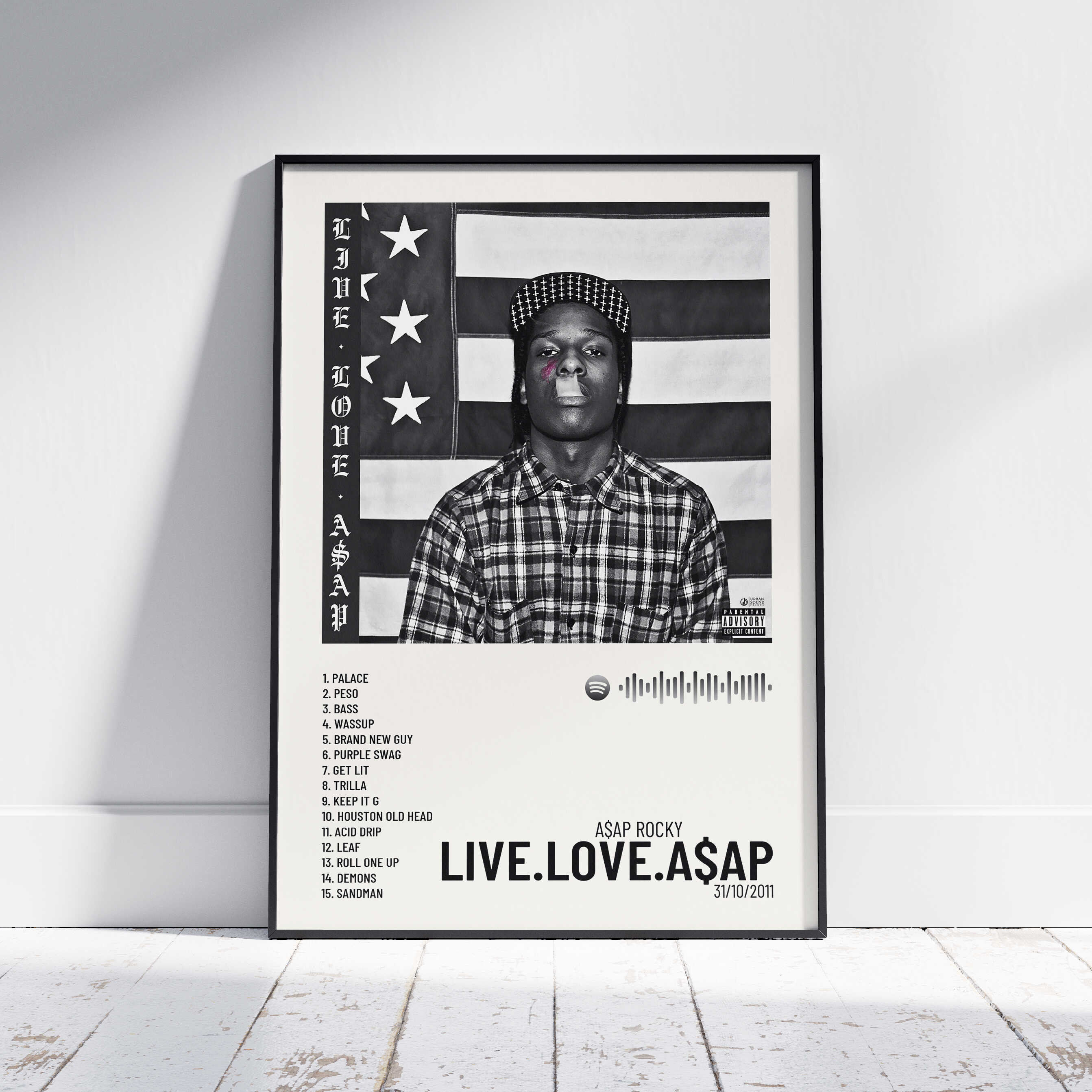 LIVE.LOVE.A$AP - Poster digital álbum A$AP Rocky – Urban Sound Prints