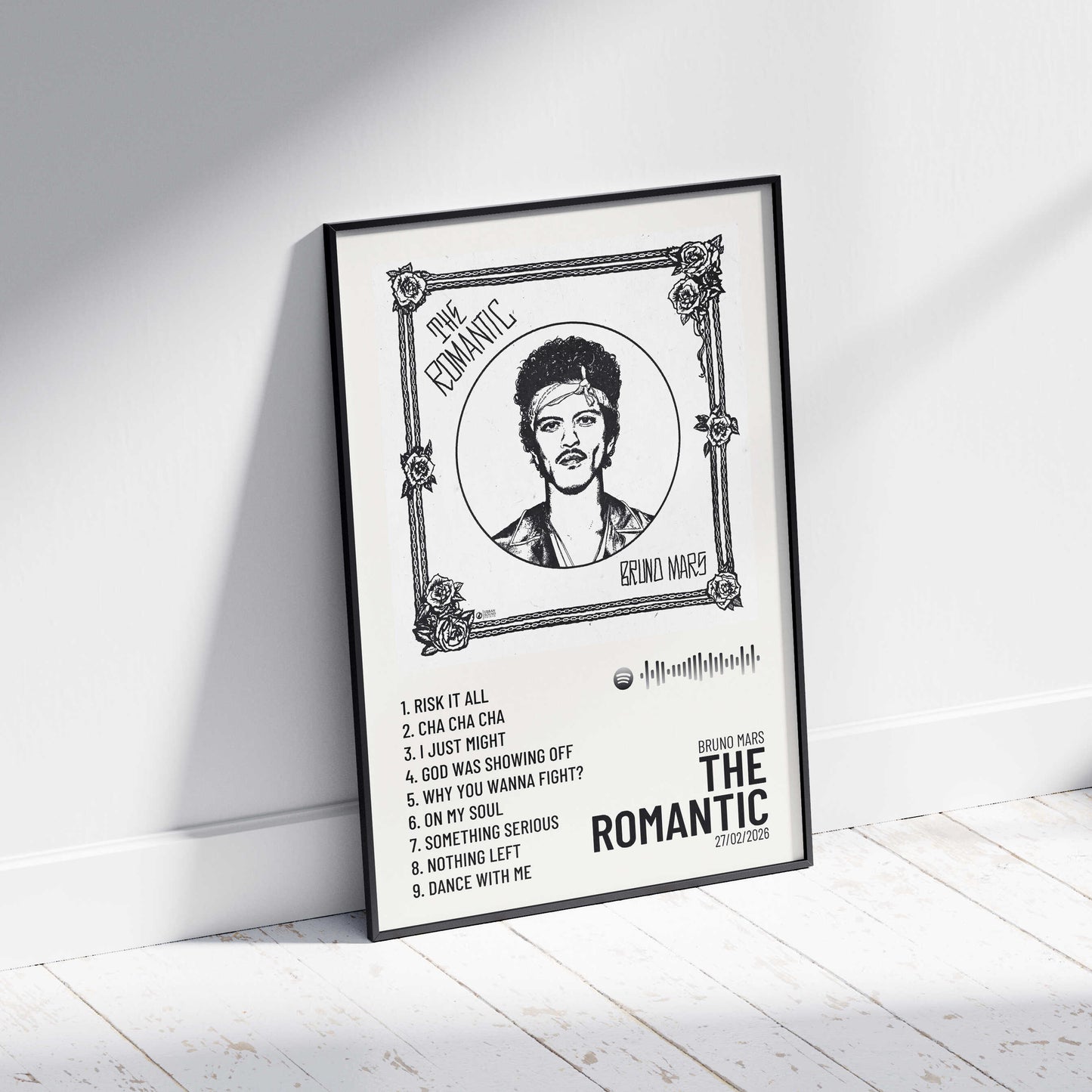 The Romantic - Poster digital álbum Bruno Mars – Urban Sound Prints