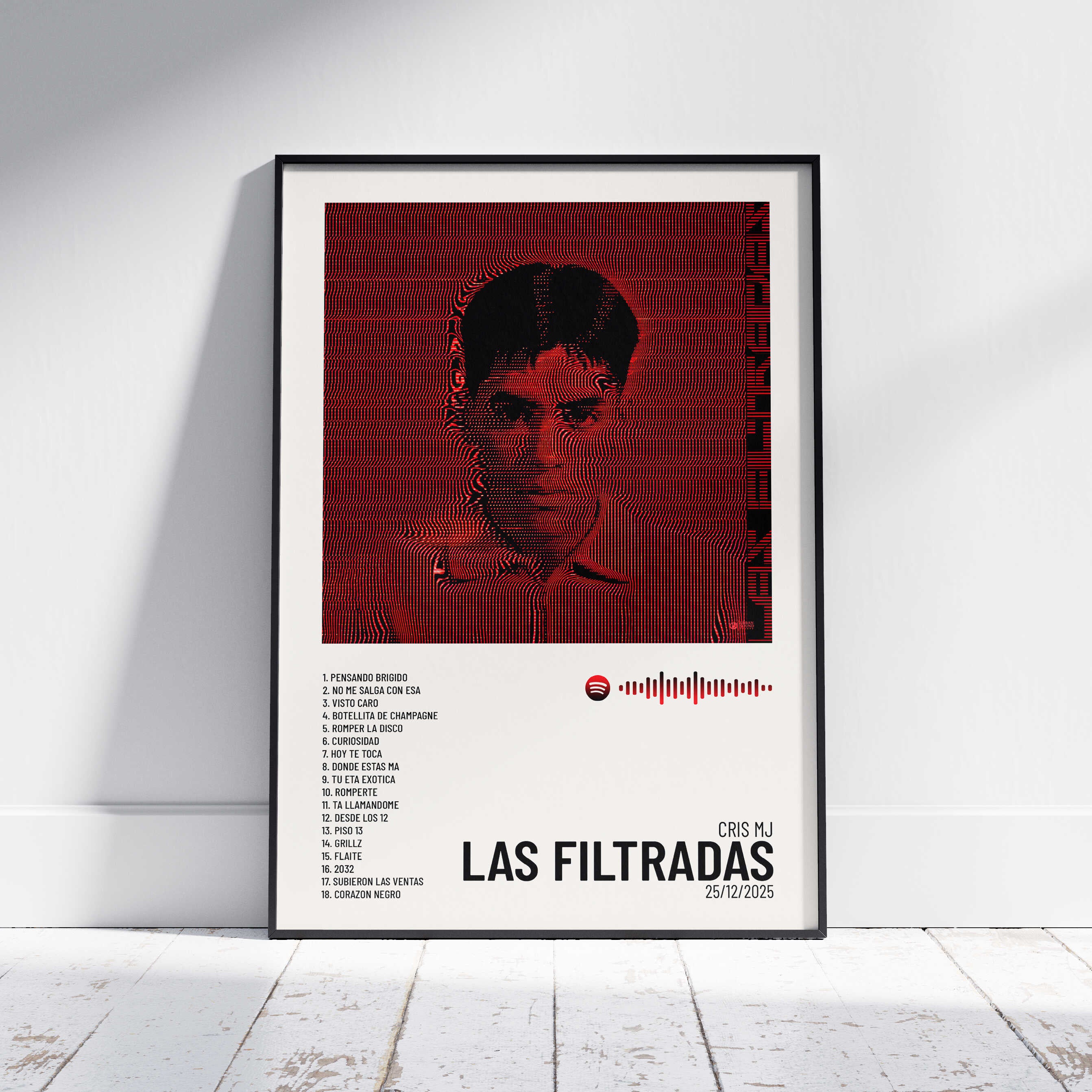 LAS FILTRADAS - Poster digital álbum Cris Mj – Urban Sound Prints