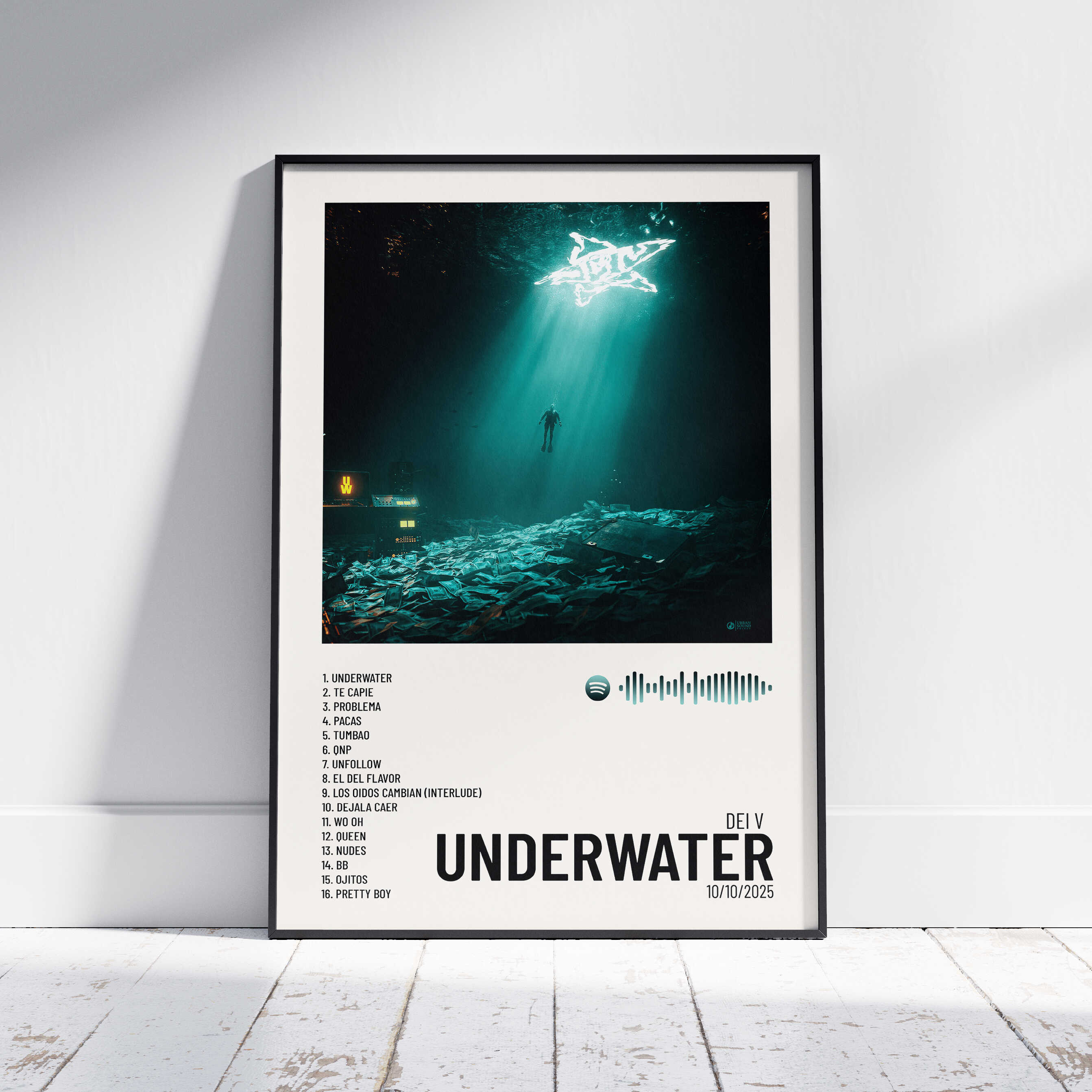 Underwater - Poster digital álbum Dei V – Urban Sound Prints