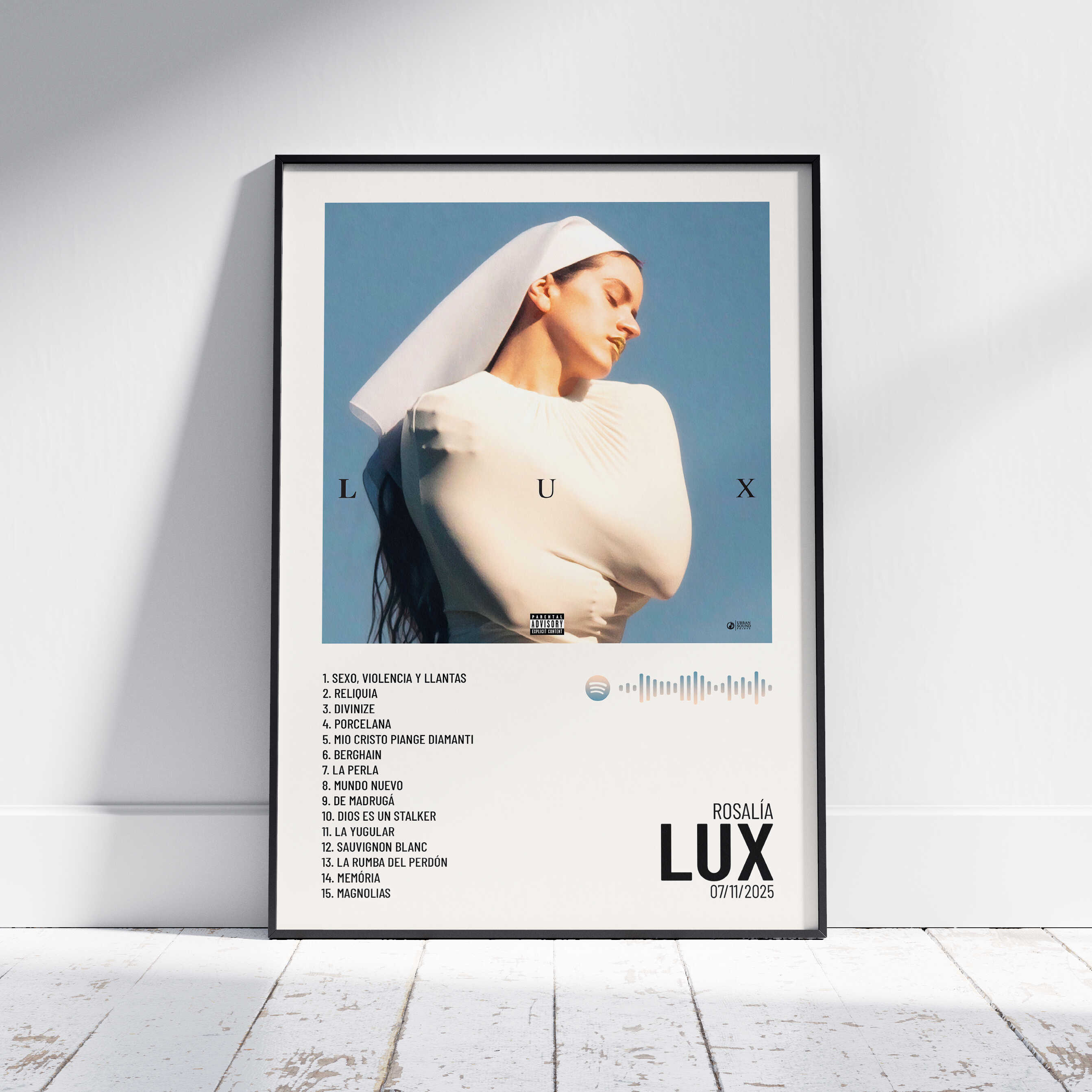 LUX - Poster digital álbum Rosalía – Urban Sound Prints