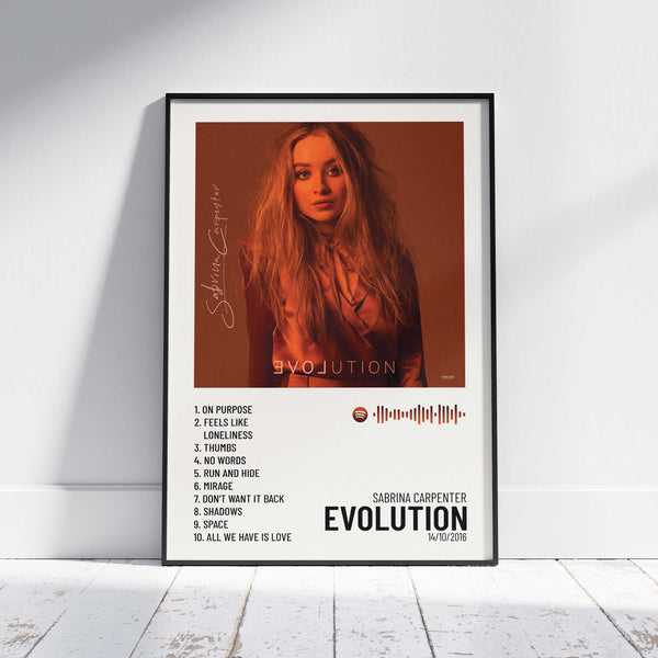 EVOLution - Poster digital álbum Sabrina Carpenter – Urban Sound Prints