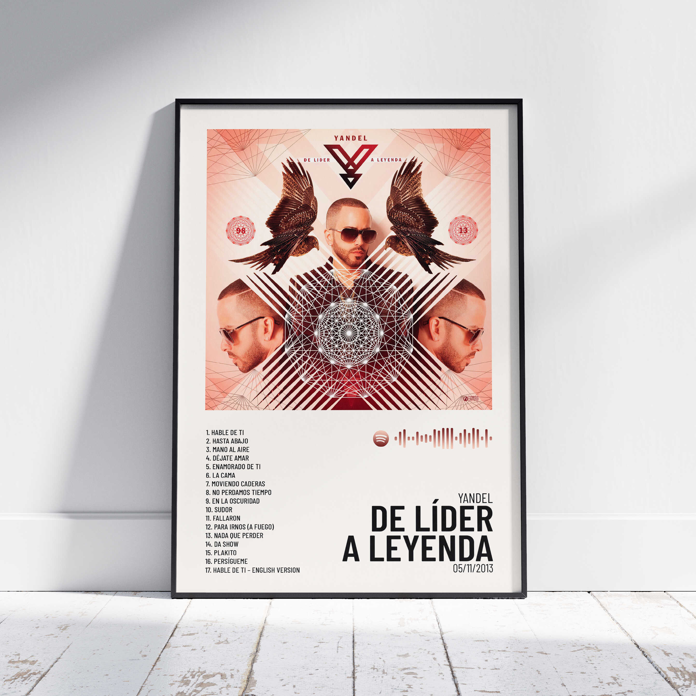 De Líder a Leyenda - Poster digital álbum Yandel – Urban Sound Prints
